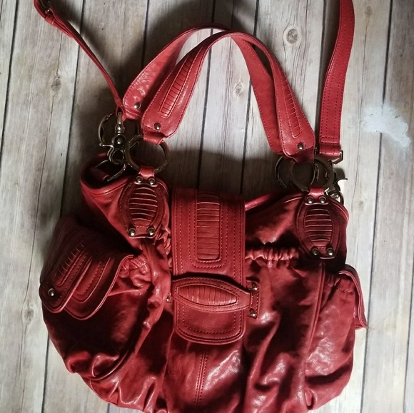 Junior Drake | Bags | Junior Drake Red Leather Satchel | Poshmark